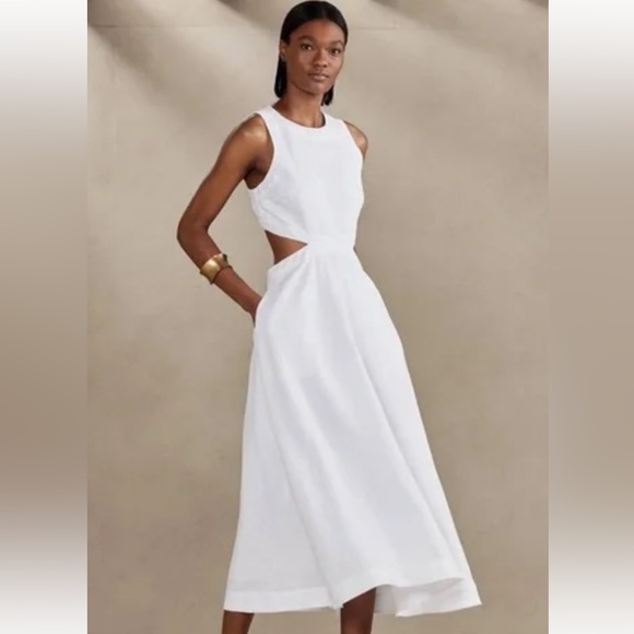 Lina Linen Midi Dress